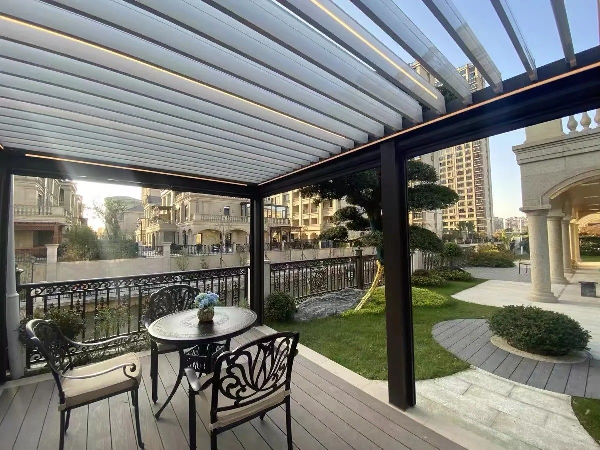 Electric Outdoor Rainscreen Slats Slats Garden Canopy Powder Coated ...