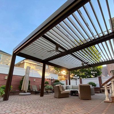 3x5m Aluminum Retractable Pergola Louvered Pavilion With Adjustable Roof