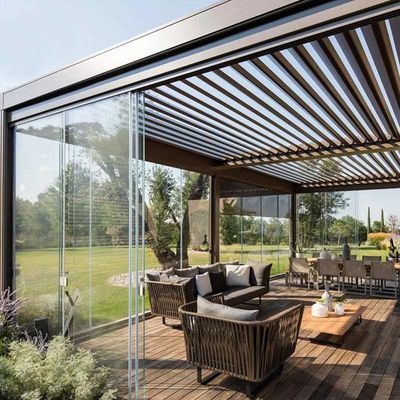 4x4m Gazebo Canopy Louver Flip Aluminium Louvered Pergola With ...